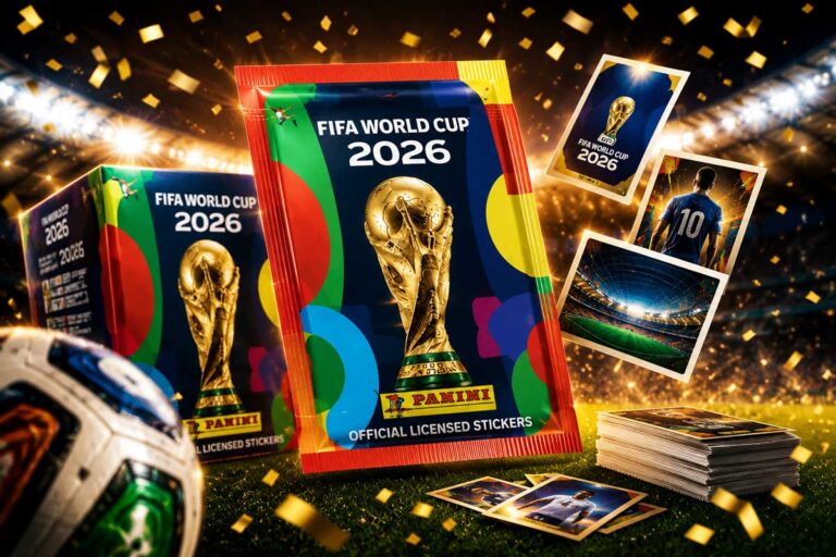 Original Panini WM 2026 Sticker-Tüten VE: 1VE=100 Tüten im Karton – 11-Bar